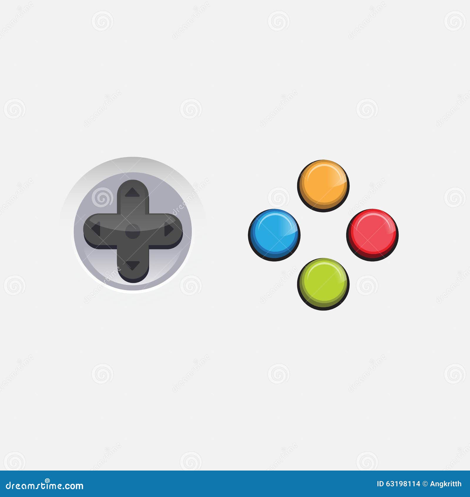 Console game button stock illustration. Illustration of controller ...