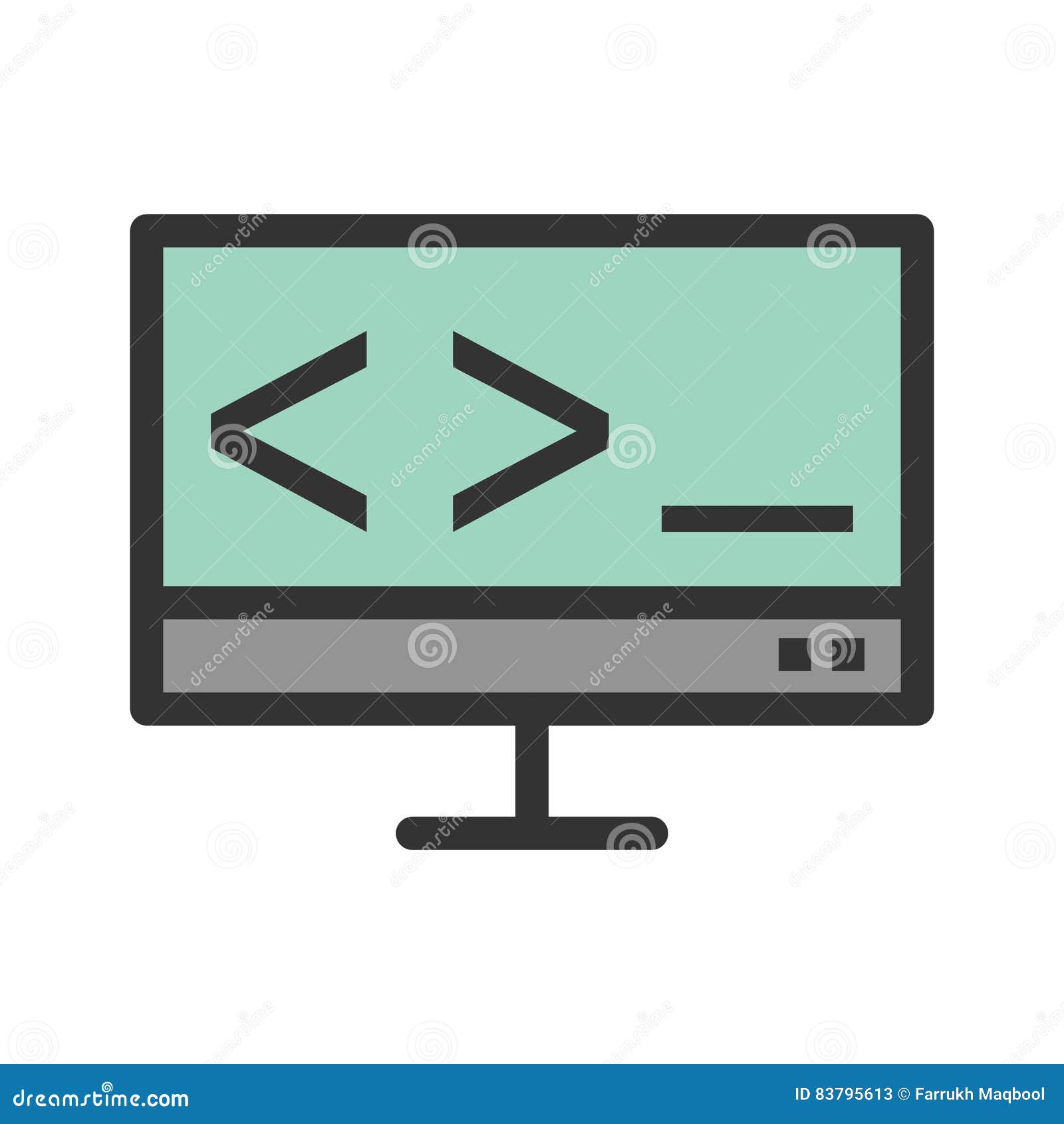 Console stock vector. Illustration of display, computer - 83795613