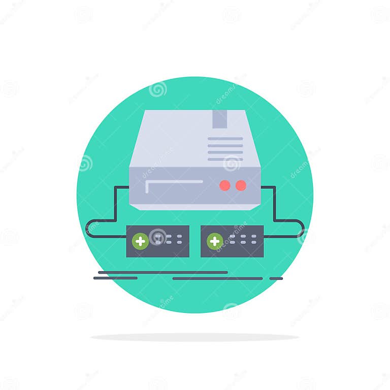 Console, Game, Gaming, Pad, Drive Flat Color Icon Vector Stock Vector ...