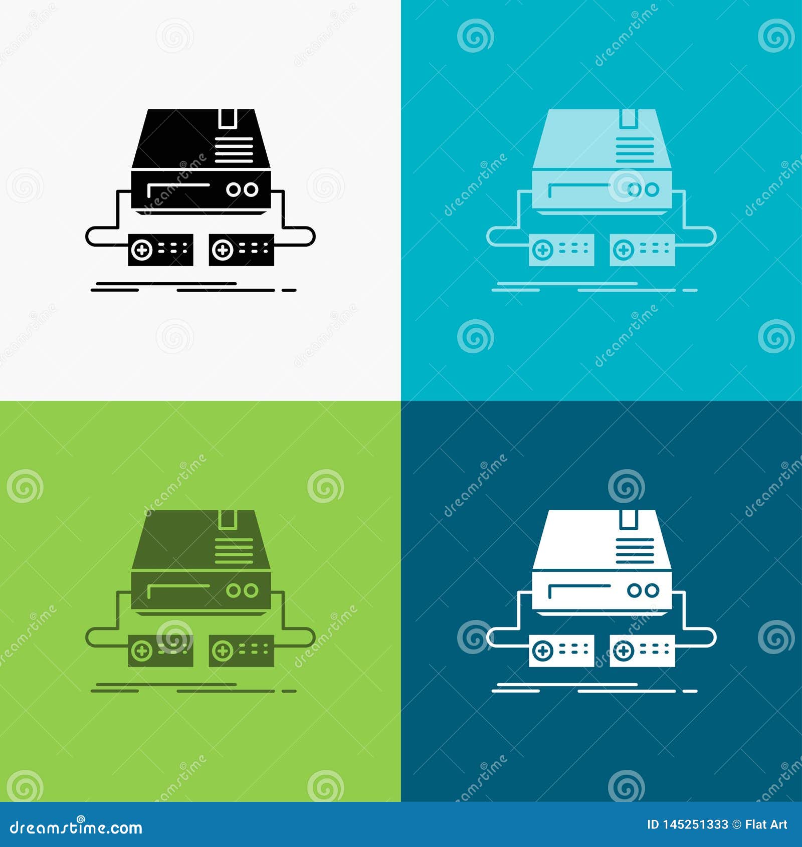 Console, Game, Gaming, Pad, Drive Icon Over Various Background. Glyph ...