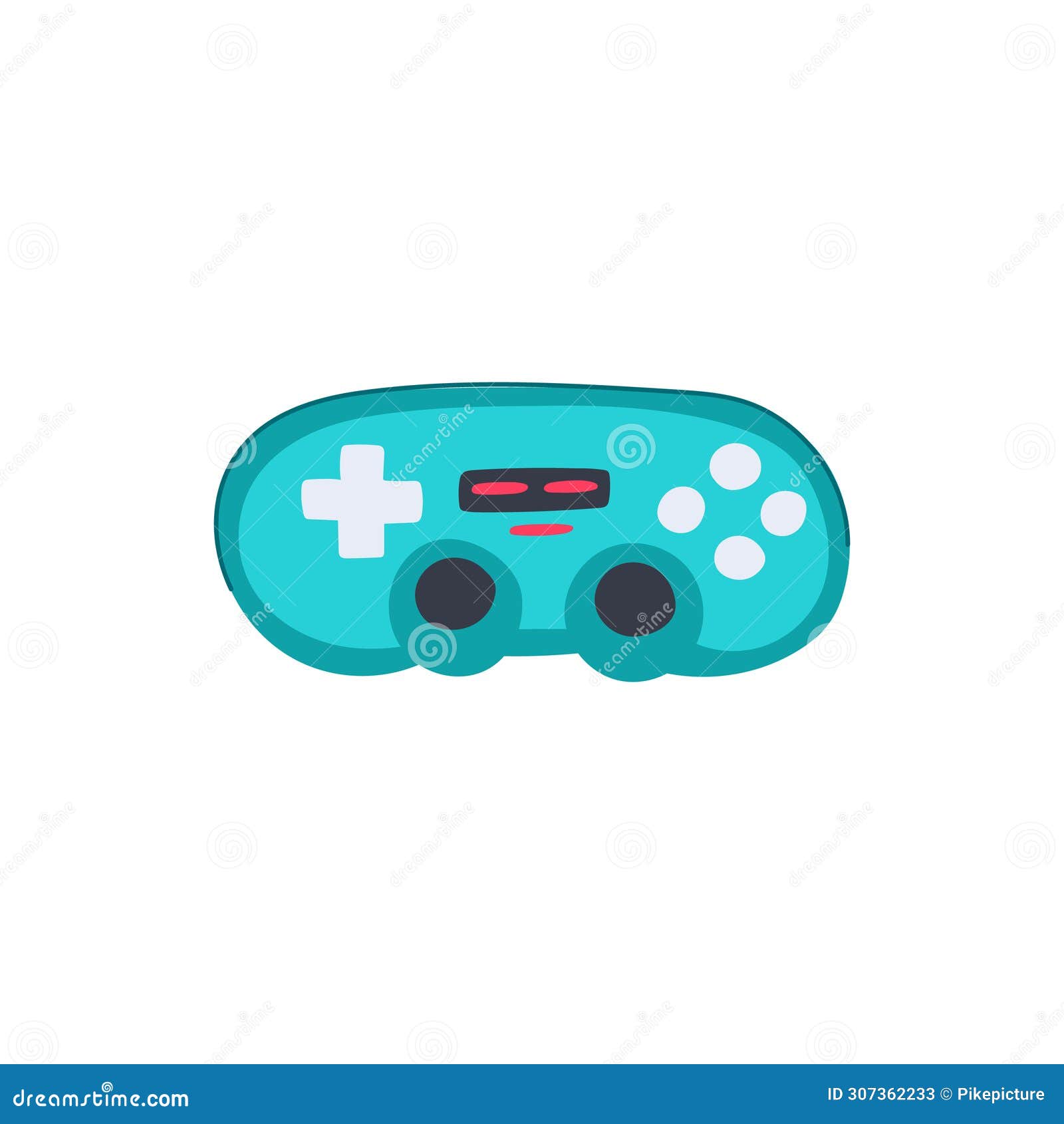 Console Gamepad Cartoon Vector Illustration Stock Vector - Illustration ...
