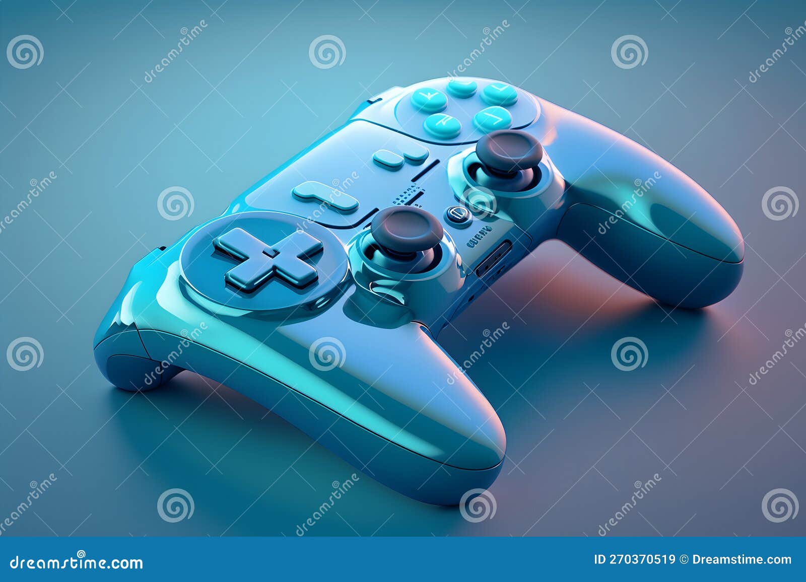 Console Gaming Controller with Many Buttons and Glossy Shiny Body ...