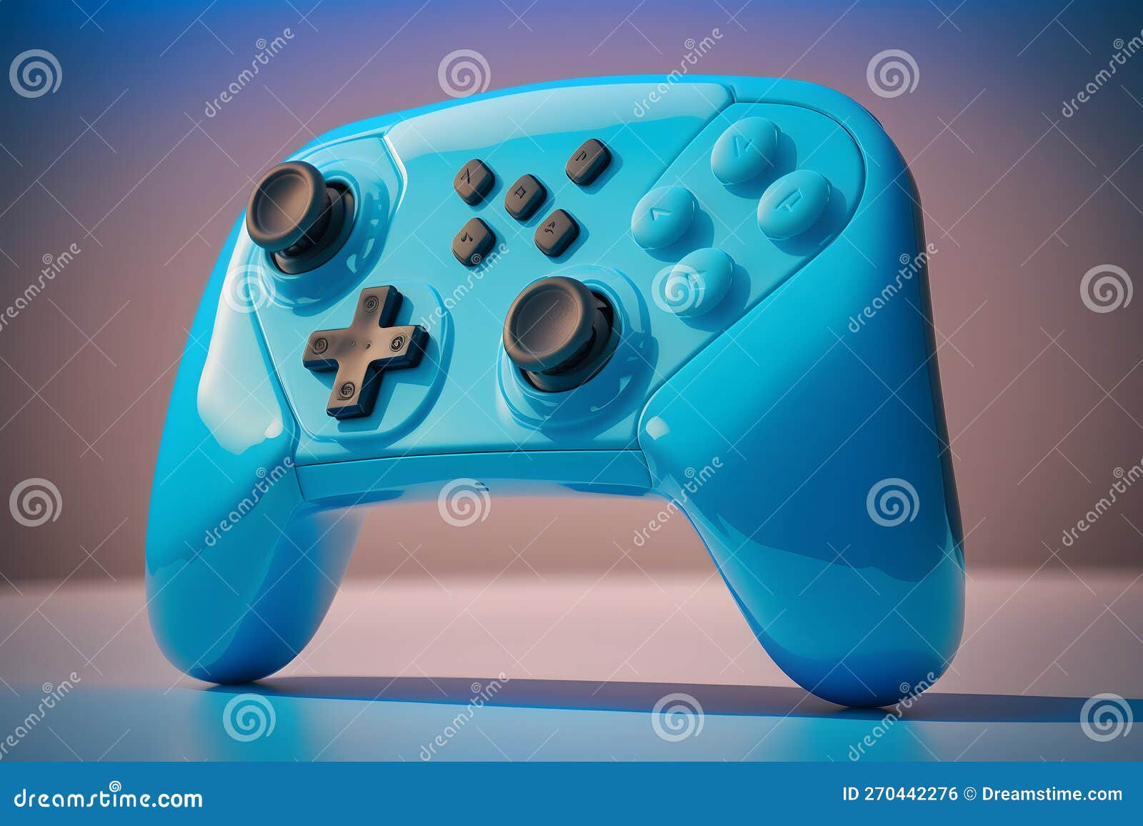 Console Gaming Controller with Many Buttons and Glossy Shiny Body ...
