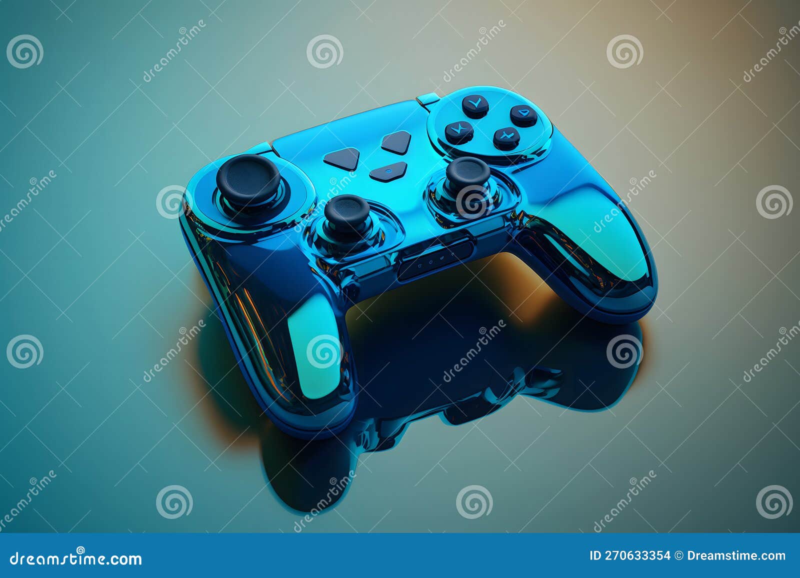 Console Gaming Controller with Many Buttons and Glossy Shiny Body ...
