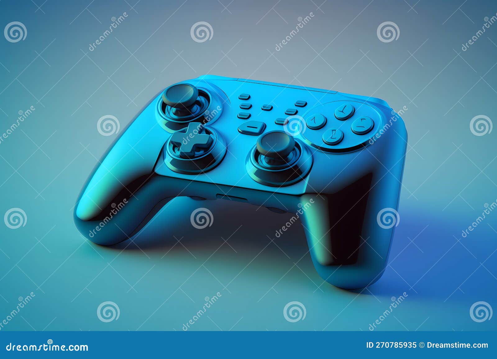 Console Gaming Controller with Many Buttons and Glossy Shiny Body ...