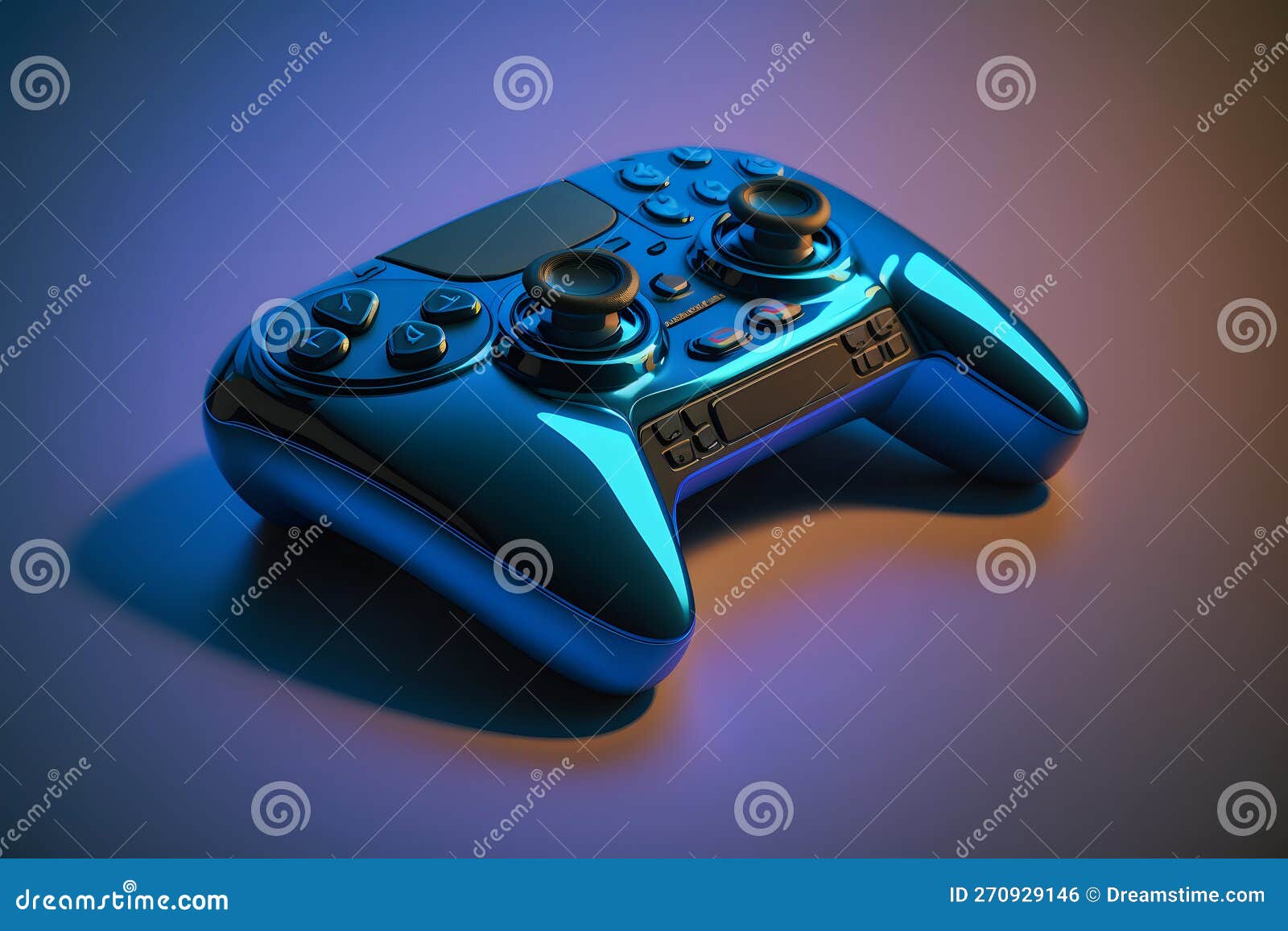 Console Gaming Controller with Many Buttons and Glossy Shiny Body ...
