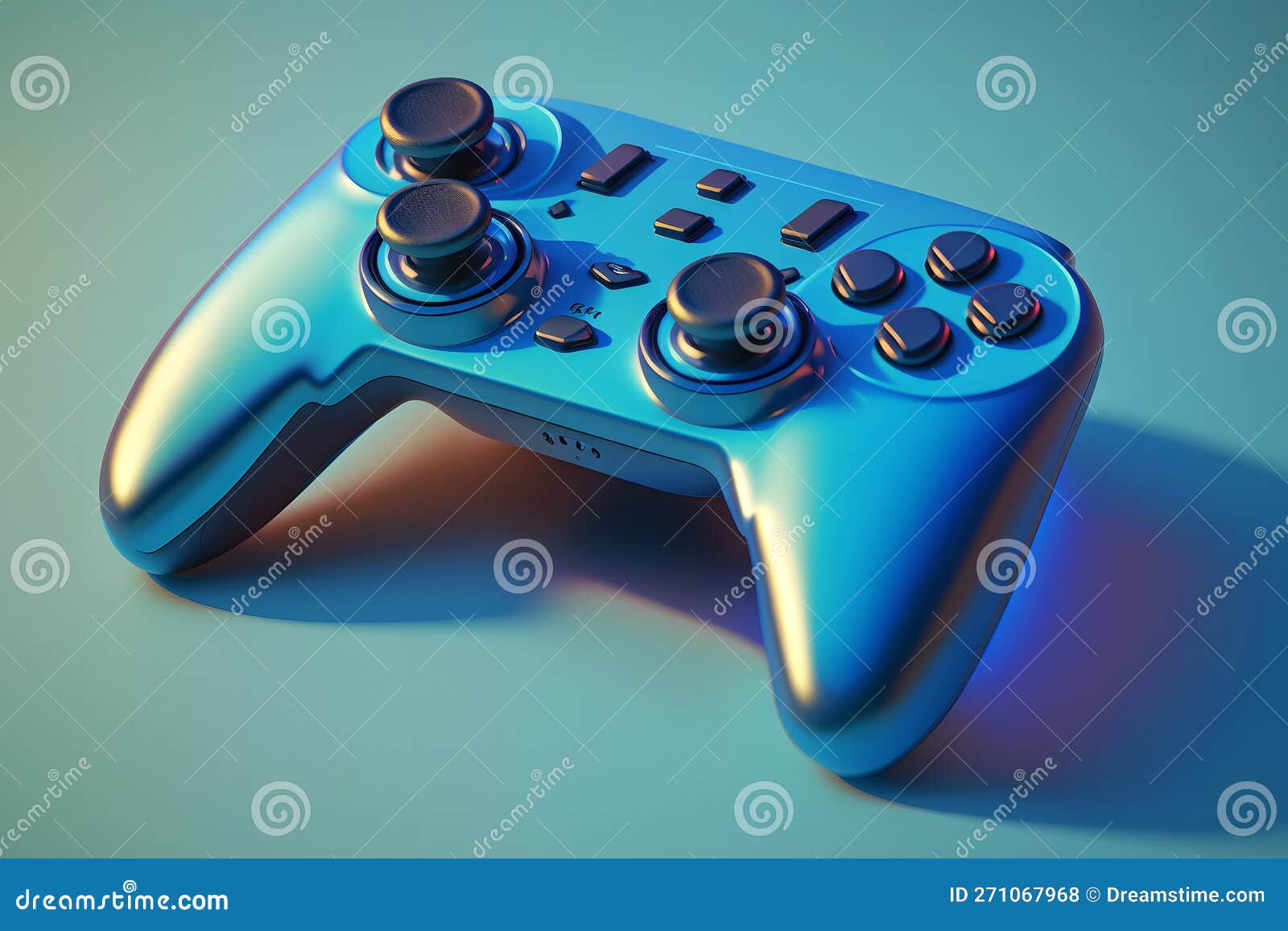 Console Gaming Controller with Many Buttons and Glossy Shiny Body ...