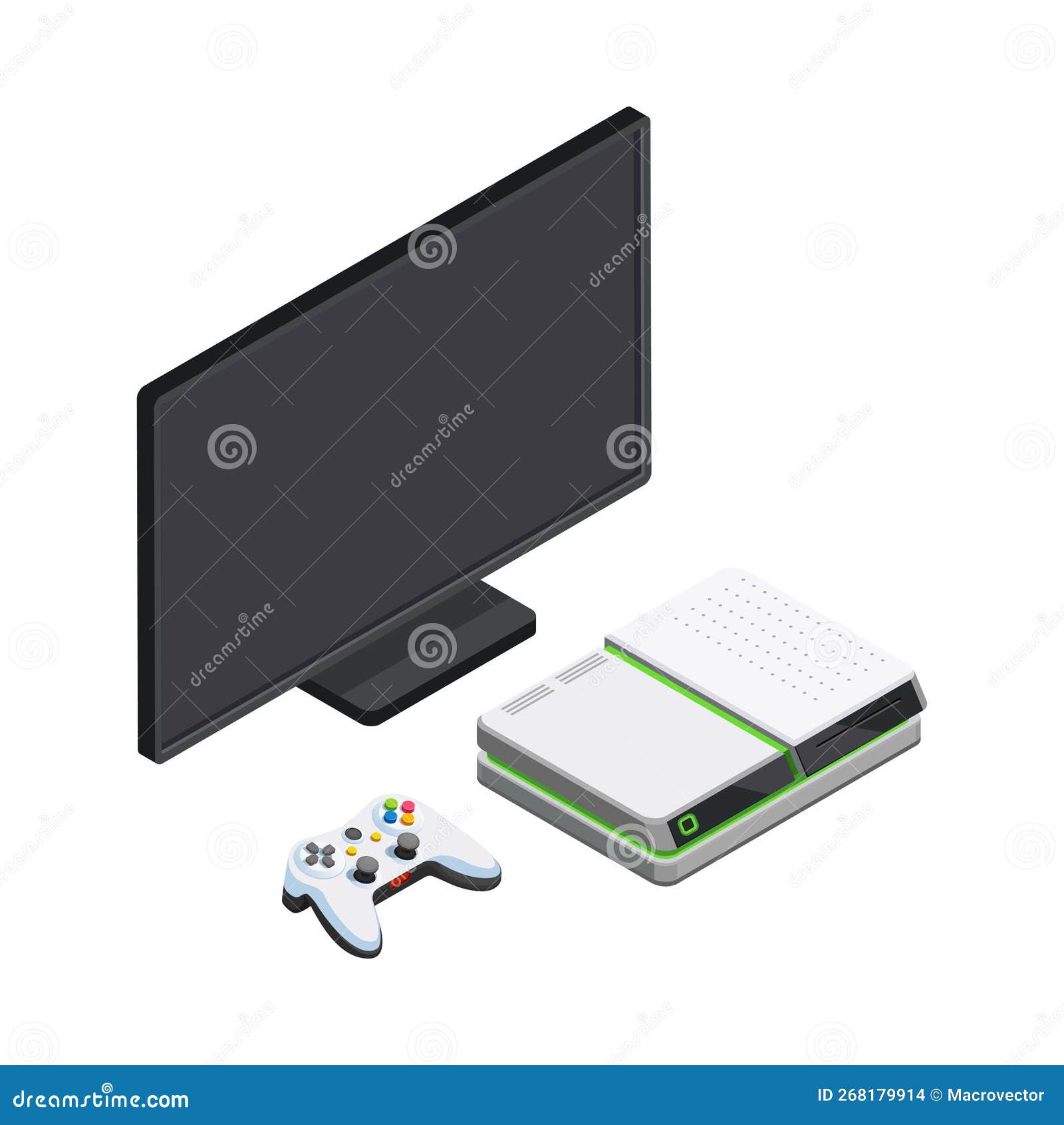 Console Gaming Kit Composition Stock Illustration - Illustration of ...