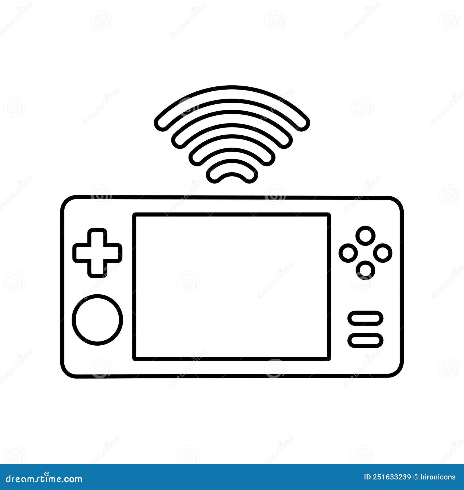 Console, Gaming, Portable, Video Outline Icon. Line Art Vector Stock ...