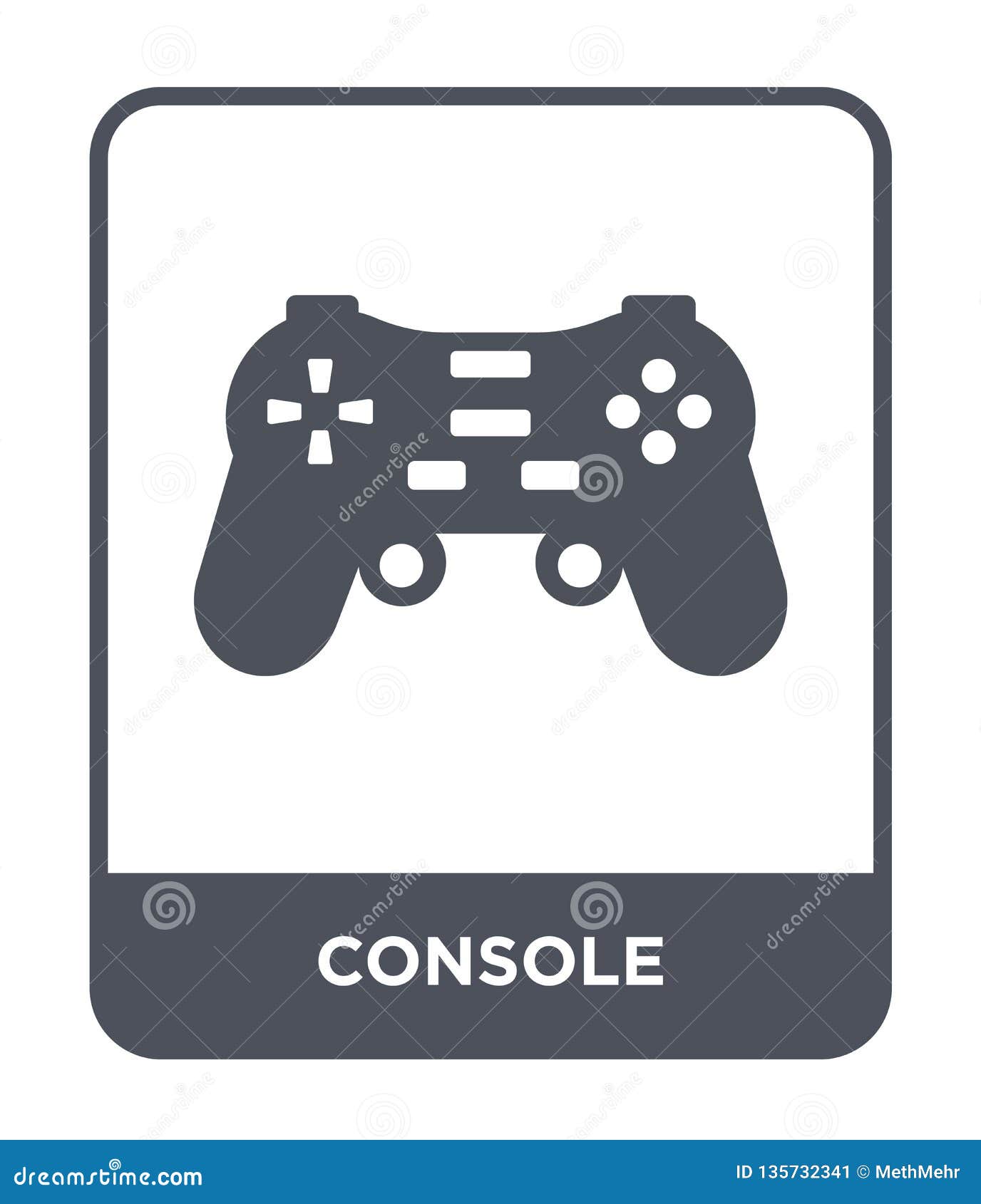 Console Icon in Trendy Design Style. Console Icon Isolated on White ...