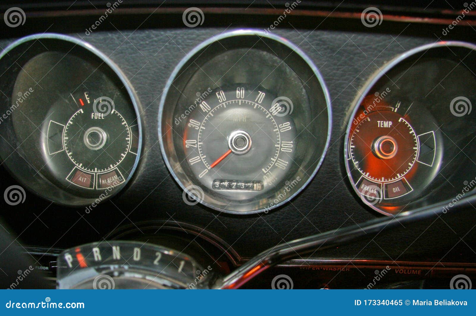 Speedometer Of A Vintage Bus Stock Photography | CartoonDealer.com ...