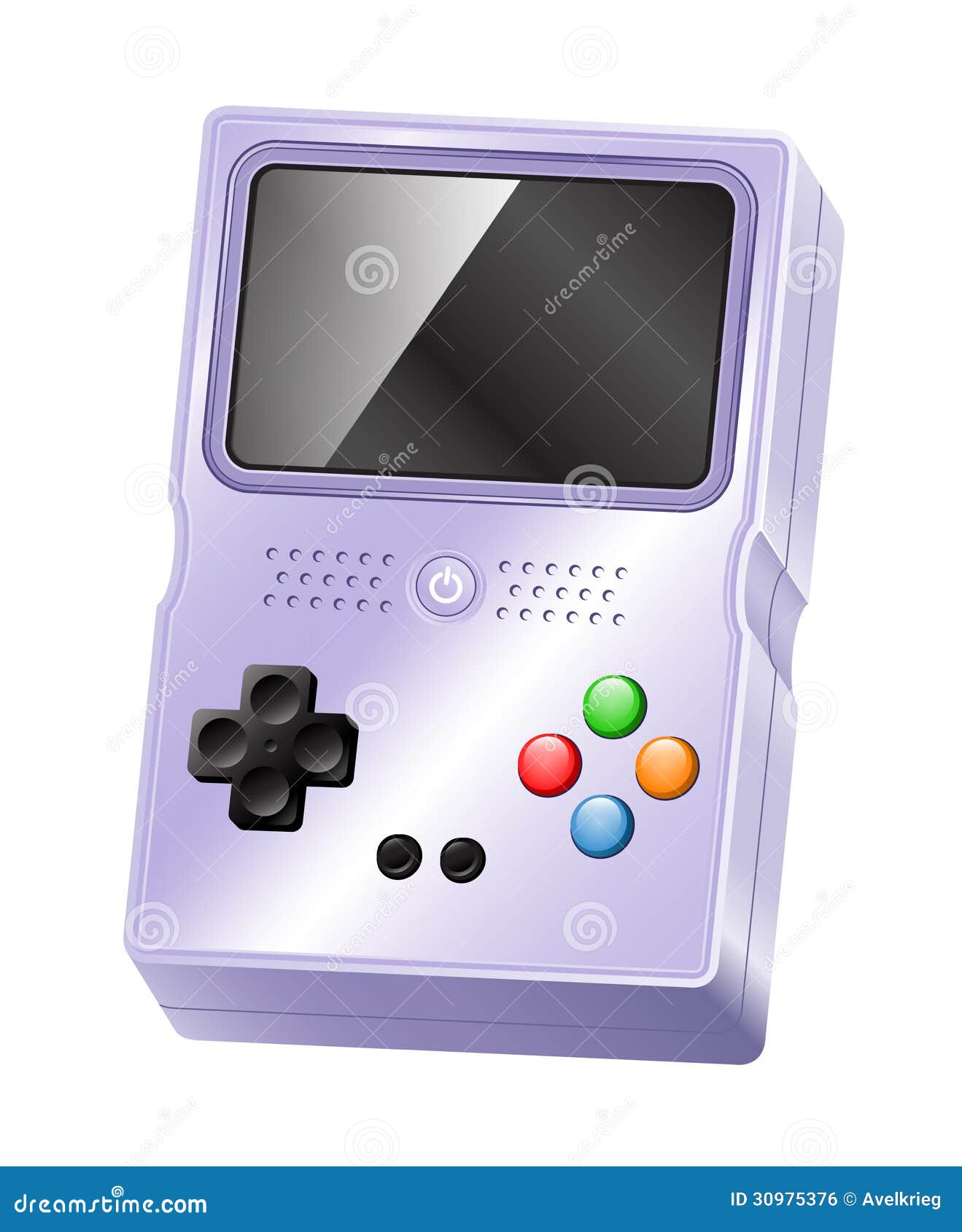 Console portative de jeu illustration de vecteur. Illustration du gris ...