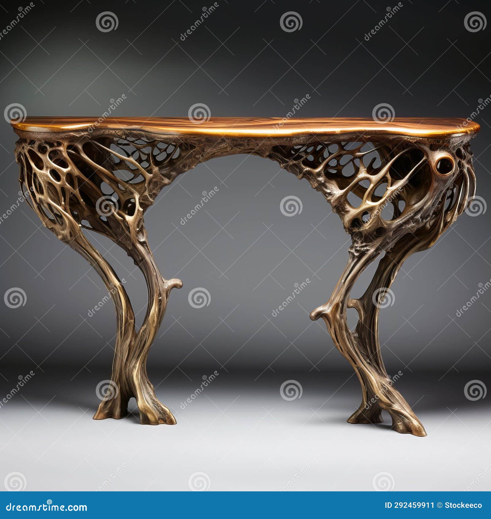 Artistic Tree Console: Fluid Organic Forms with Rustic Renaissance ...