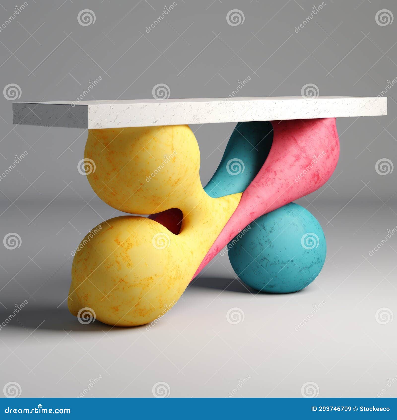 Colorful Console Table with Fluid Formation and Playful Conceptual ...