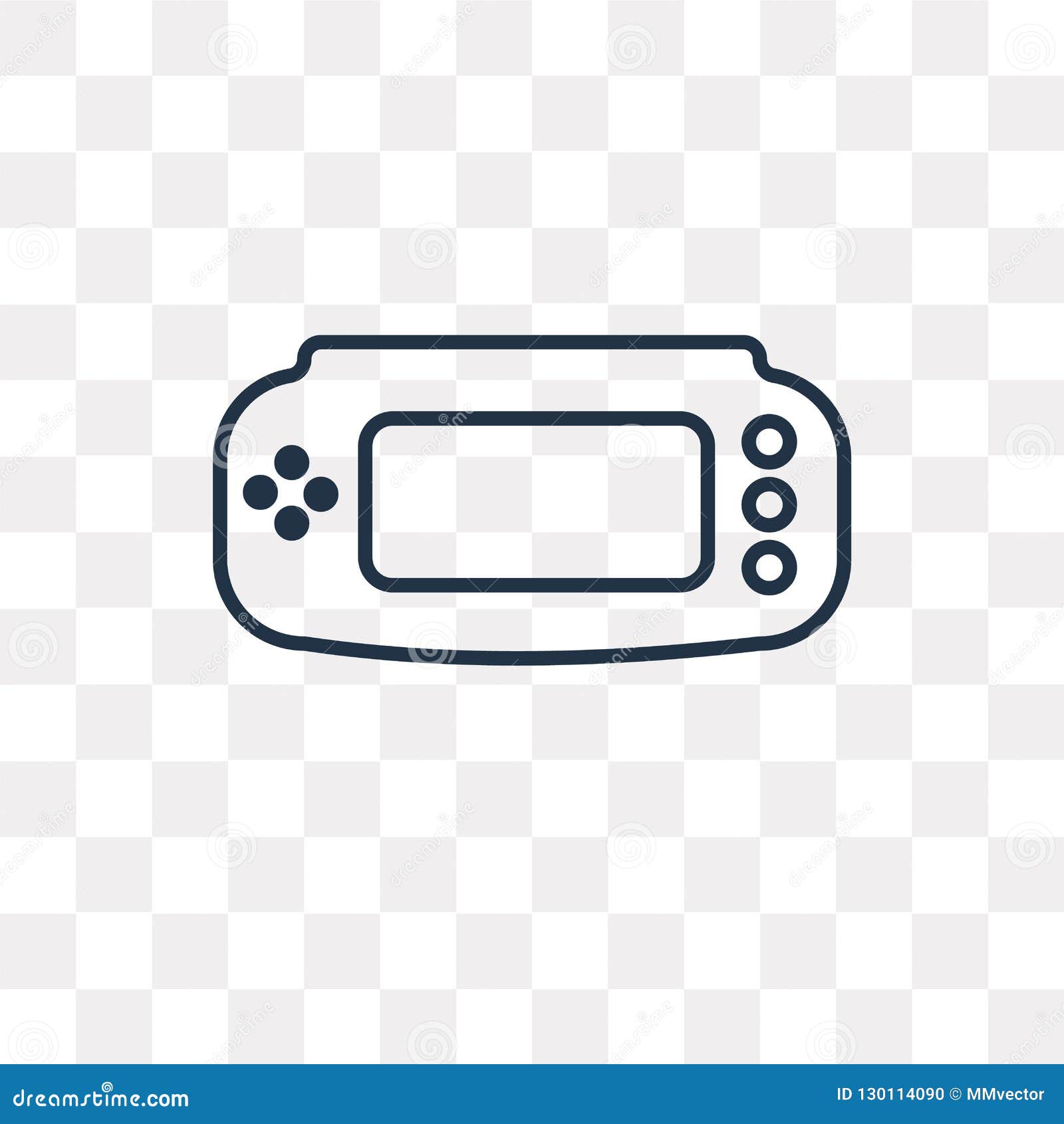 Console Vector Icon Isolated on Transparent Background, Linear C Stock ...