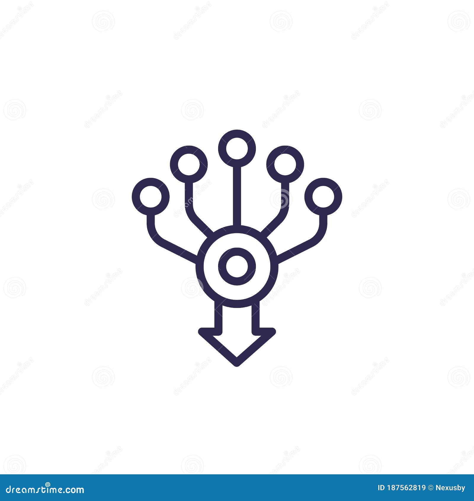 Merge Icon Vector Isolated On White Background, Logo Concept Of ...