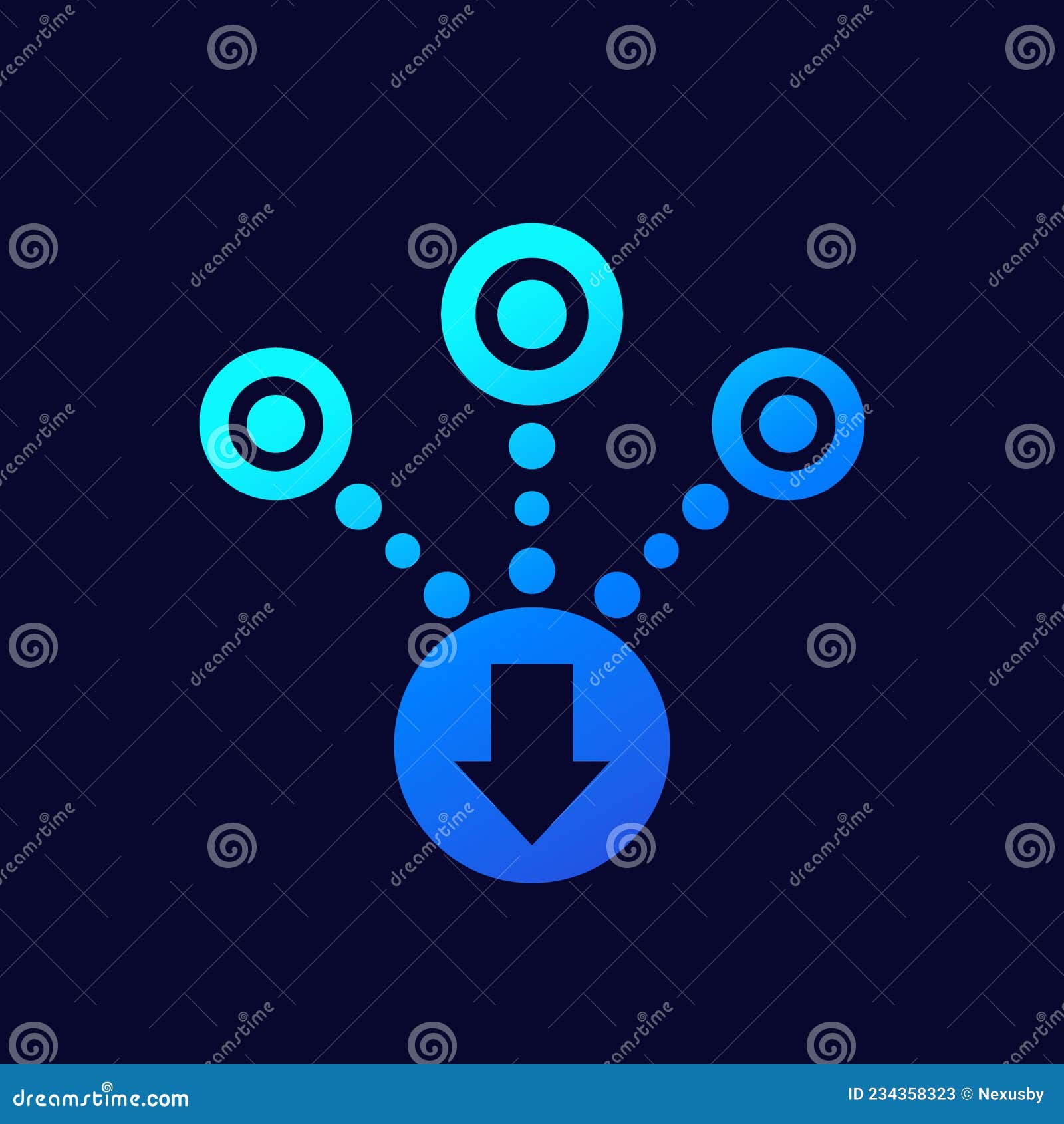 Consolidate or Merge Icon, Vector Stock Vector - Illustration of unite ...