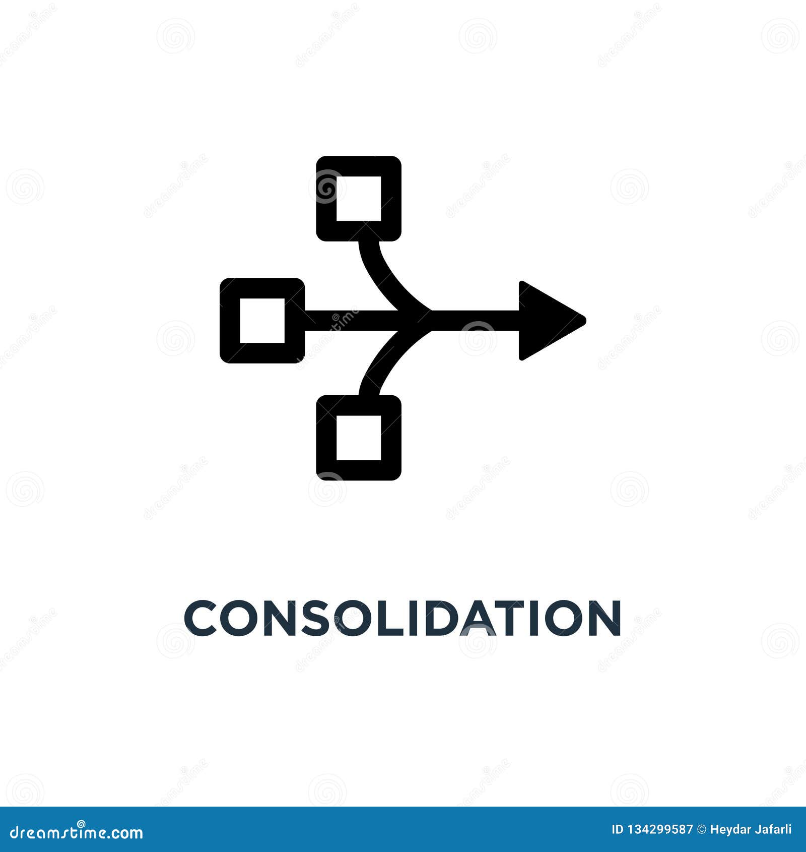 Consolidation Icon. Consolidation Concept Symbol Design, Vector Stock ...