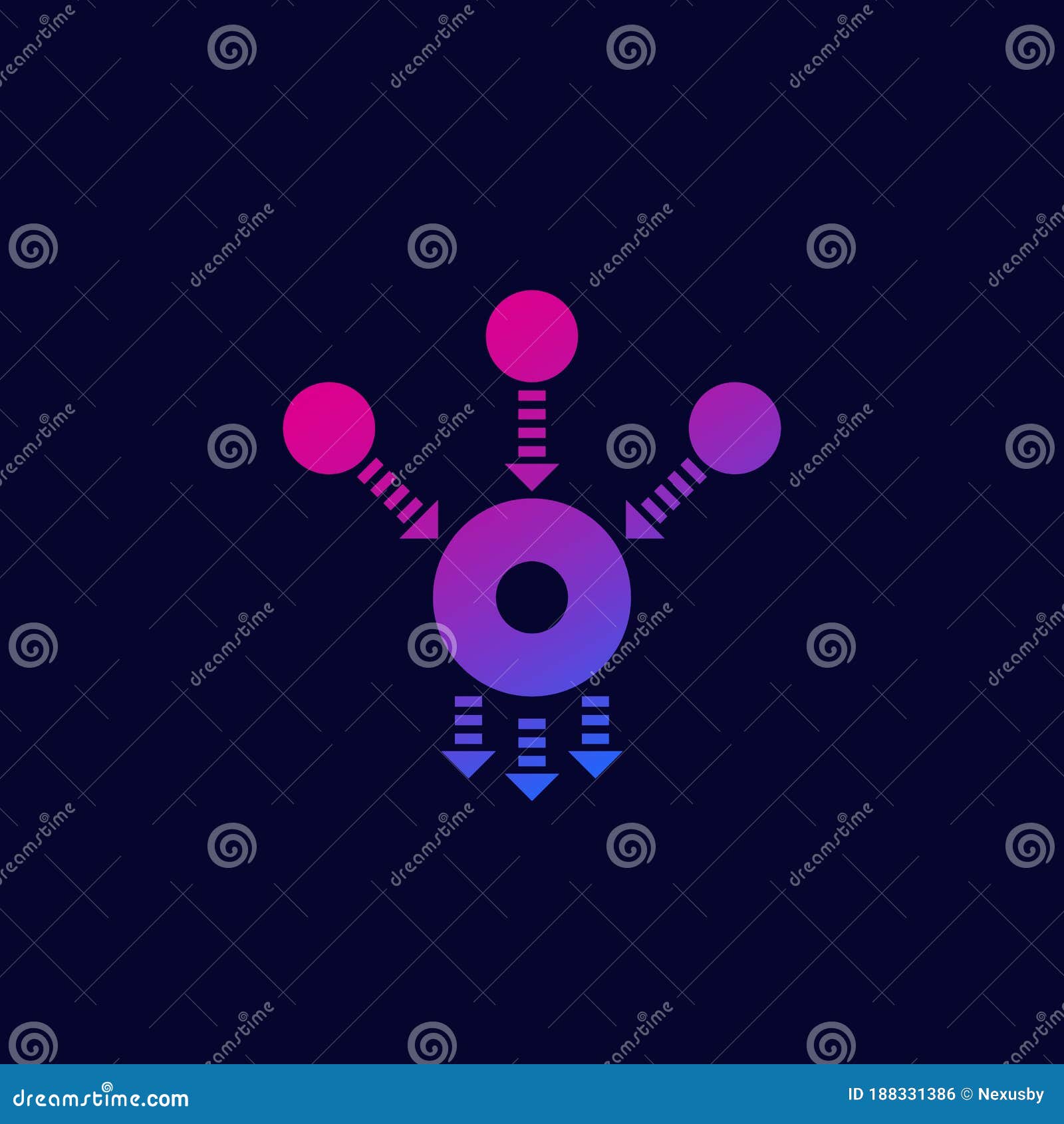 Merge Icon Vector Isolated On White Background, Logo Concept Of ...