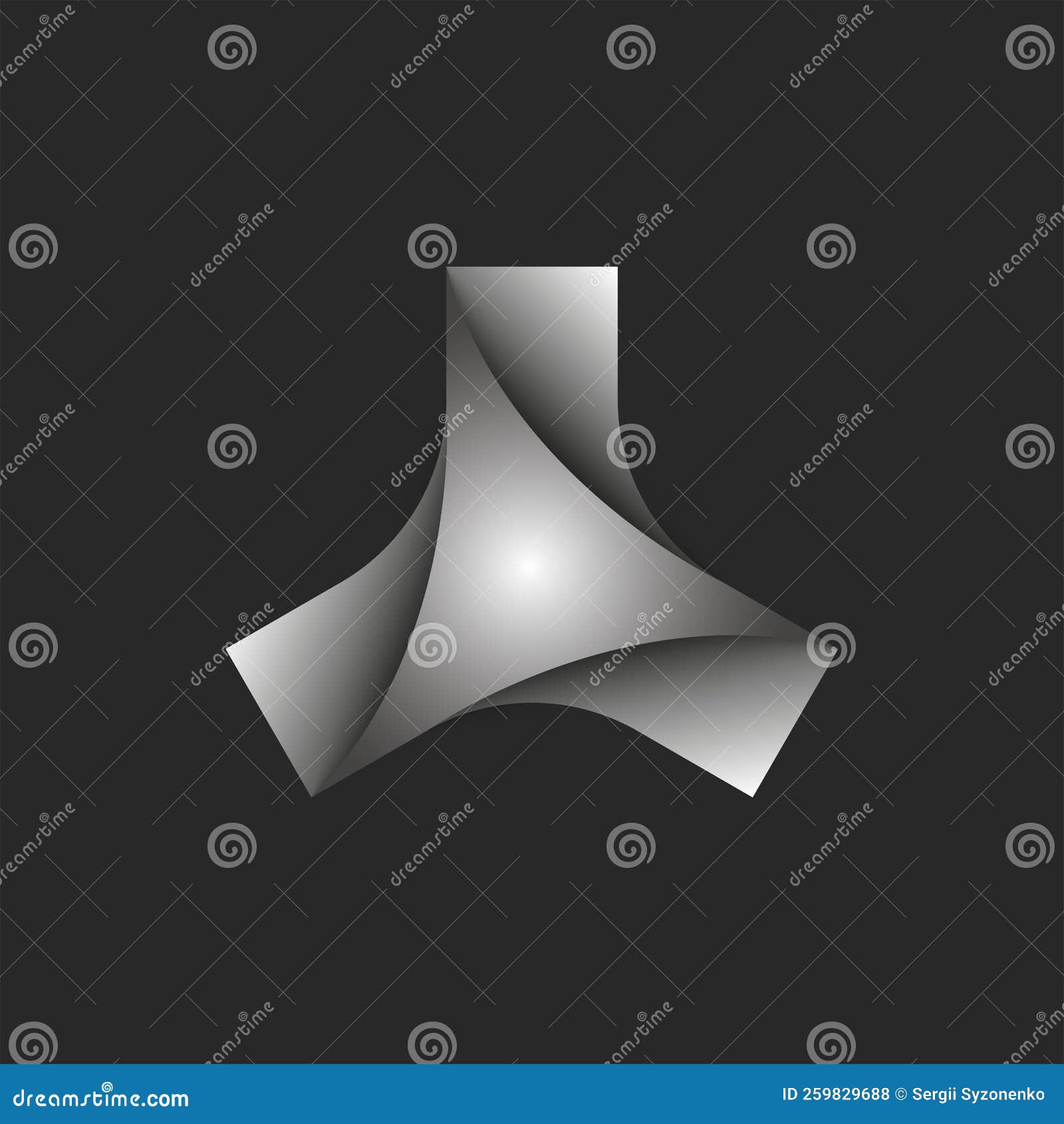 Consortium Logo 3d Abstract Triangle Geometric Propeller Shape ...