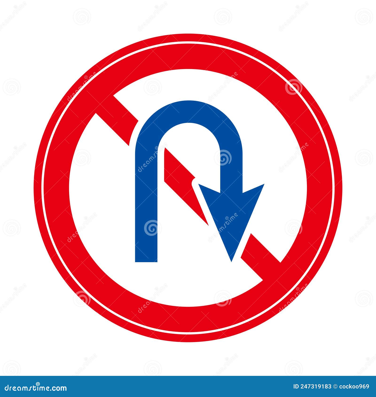 Conspicuous Two-way Traffic Road Sign Stock Photography | CartoonDealer ...