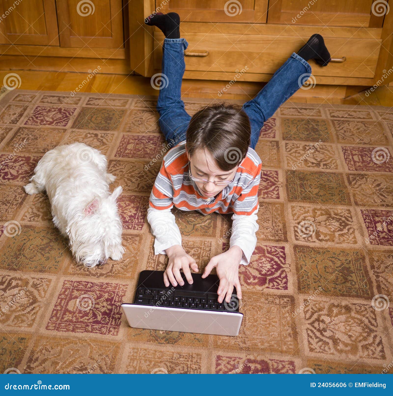 Constant Companions - a Boy and His Dog Stock Photo - Image of canine ...