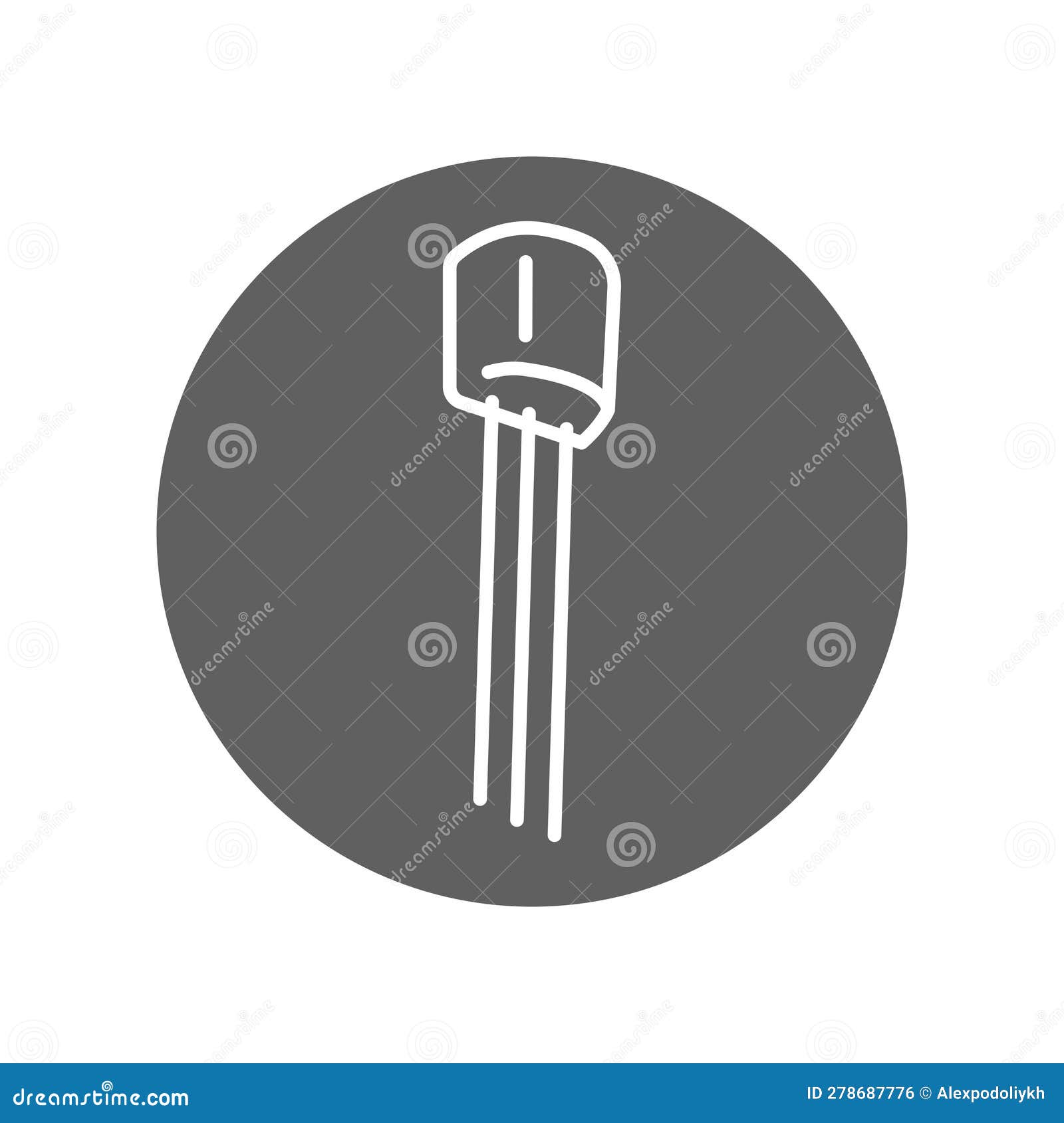 Constant Current Diode Black Line Icon. Pictogram for Web Page Stock ...