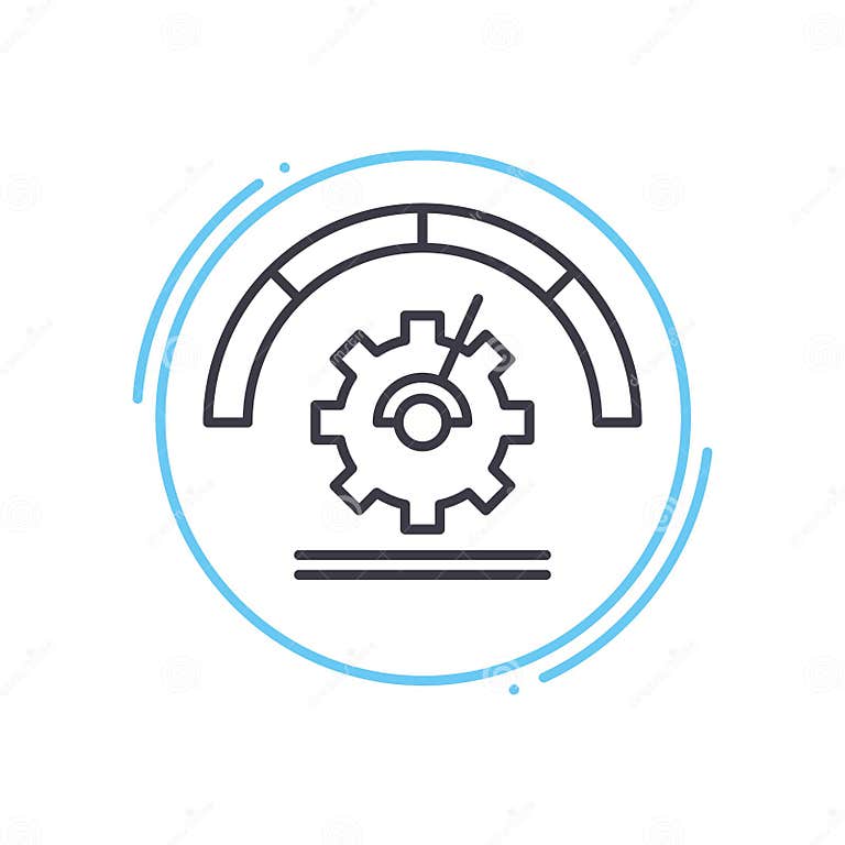 Constant Development Pace Line Icon, Outline Symbol, Vector ...