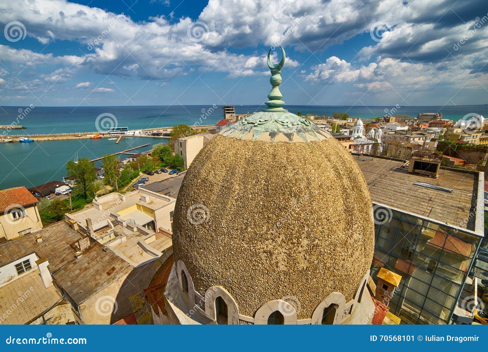 Constanta City Aerial View stock image. Image of architecture - 70568101