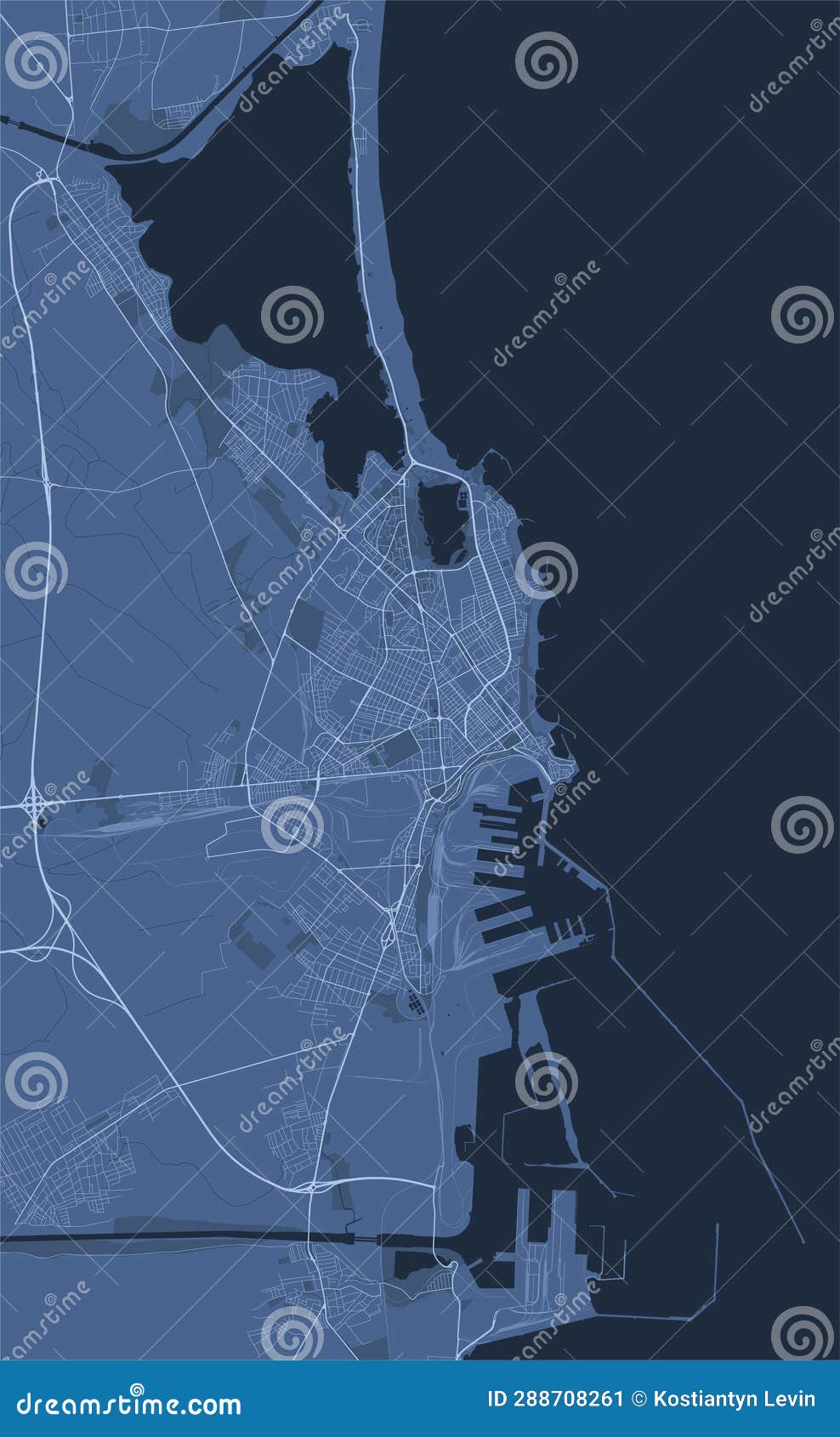 Constanta map, blue poster stock illustration. Illustration of blue - 288708261