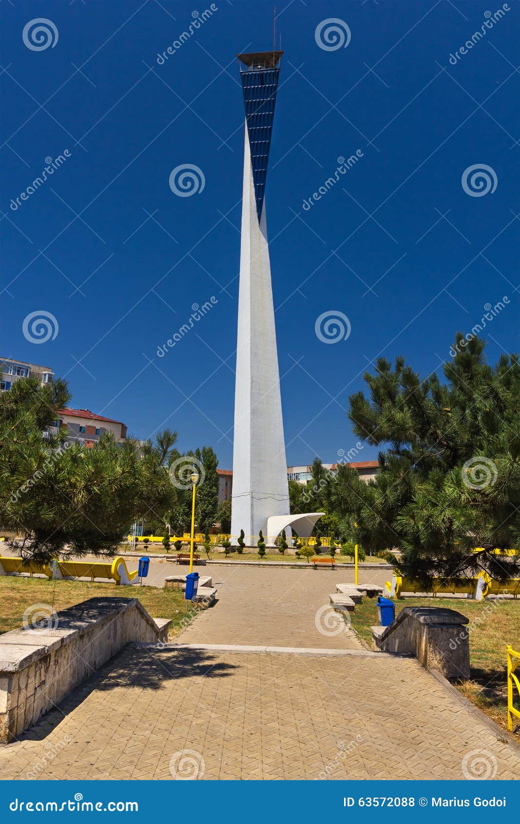 Constanta Modern Lighthouse Stock Photo - Image of architecture, alley ...