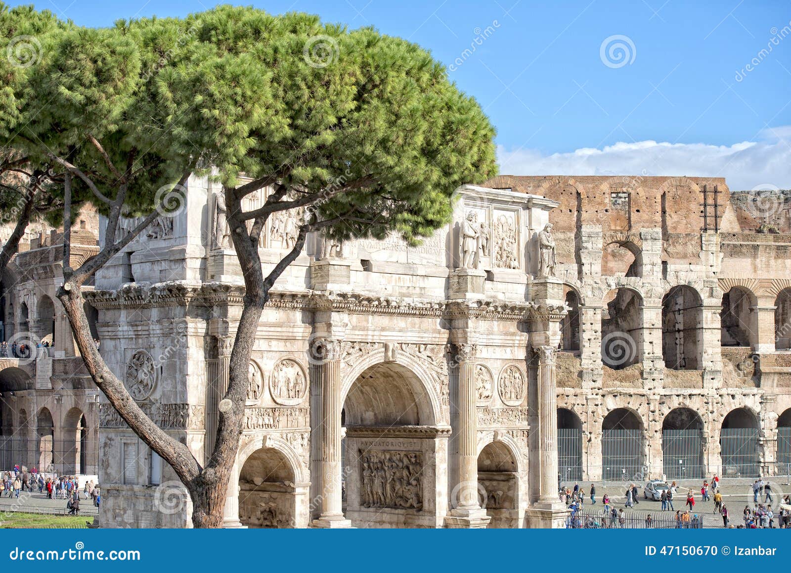 Constantine arc in rome stock photo. Image of famous - 47150670
