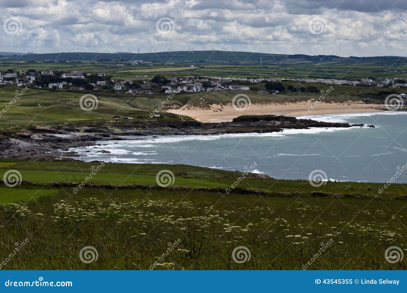 Constantine bay cornwall stock image. Image of beach - 43545355