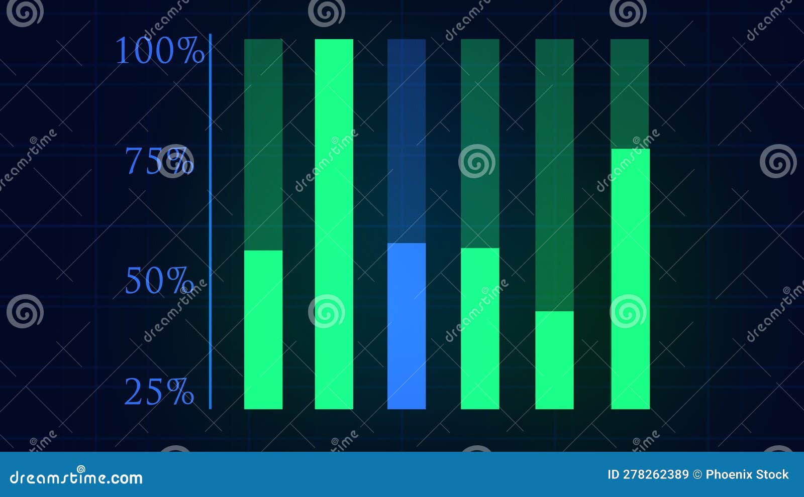 Constantly Changing Flickering Stock Graph. Stock Illustration ...