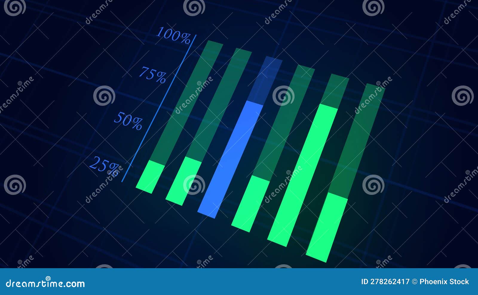 Constantly Changing Flickering Stock Graph. Stock Illustration ...
