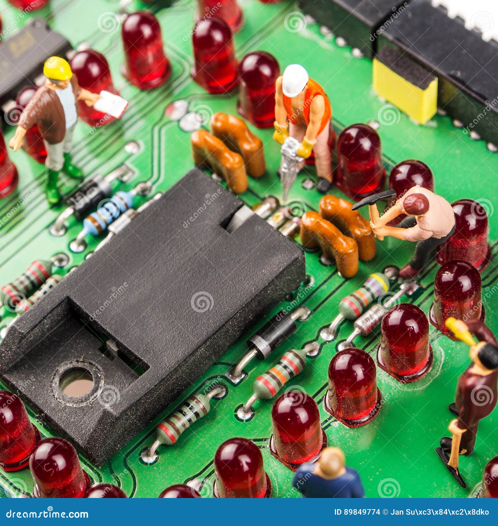 Constantly Doing the Best Regarding Fixing the Electronics Stock Photo ...