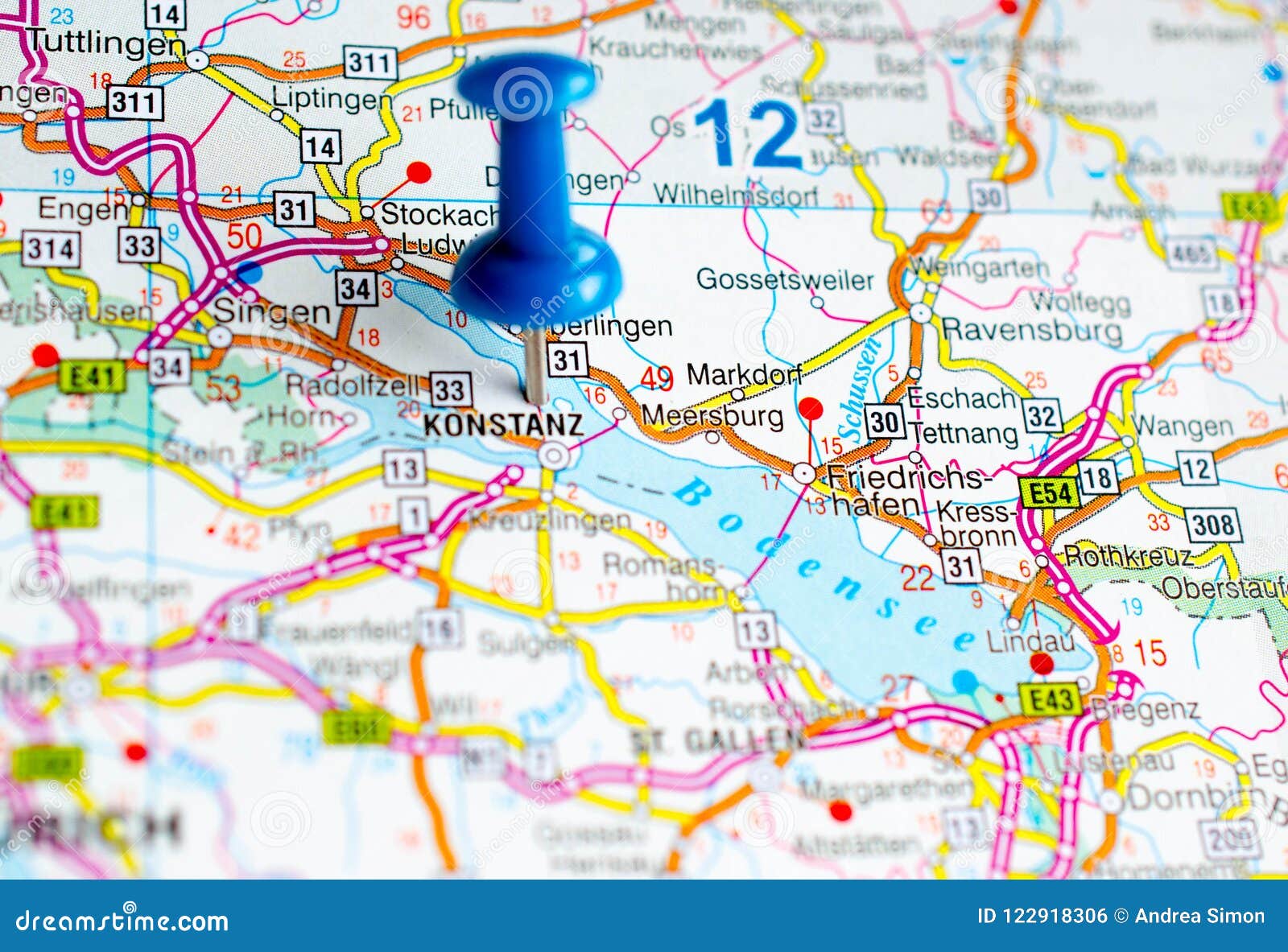 Constanza en mapa foto de archivo. Imagen de correspondencia - 122918306