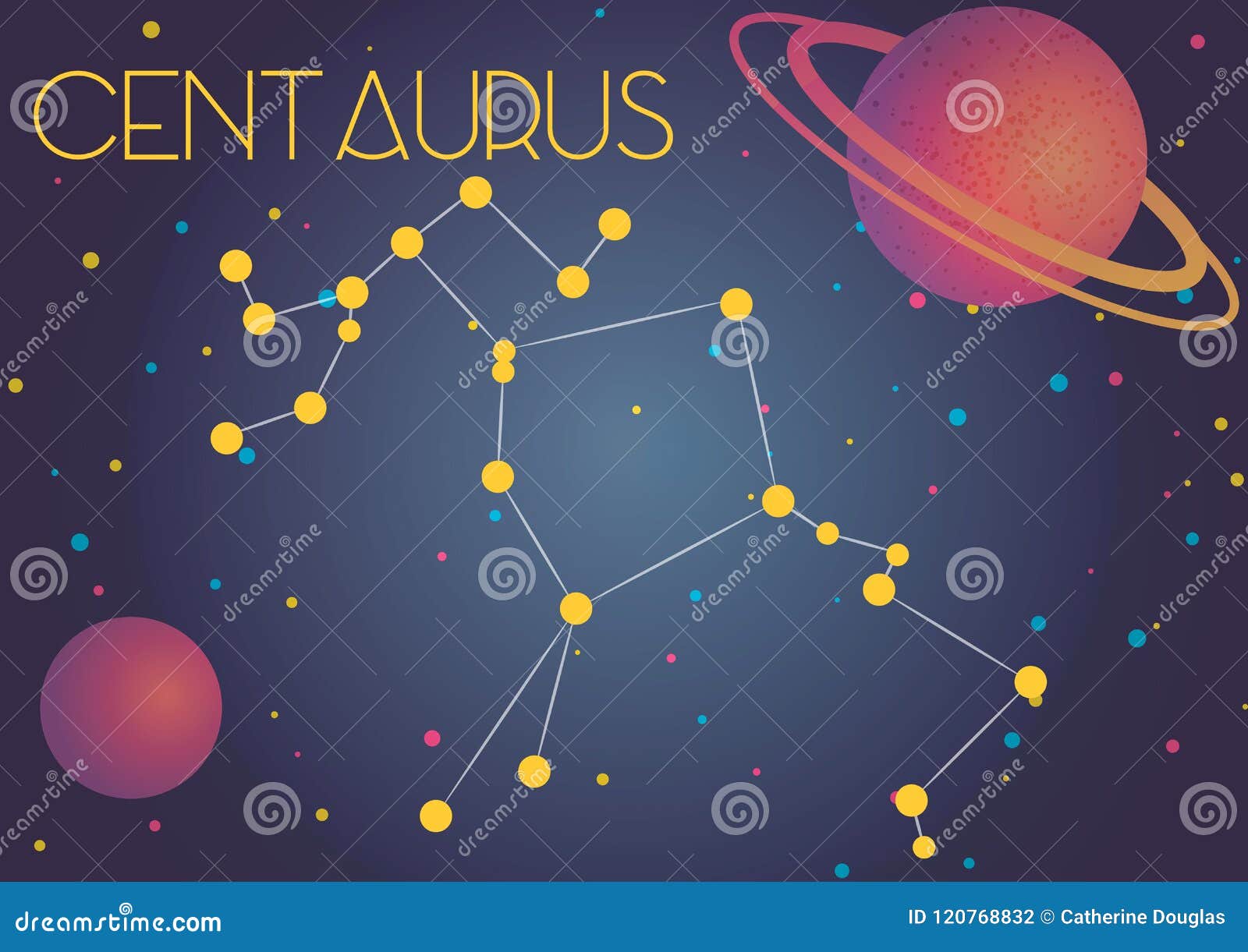 A constelação Centaurus ilustração do vetor. Ilustração de incomun ...