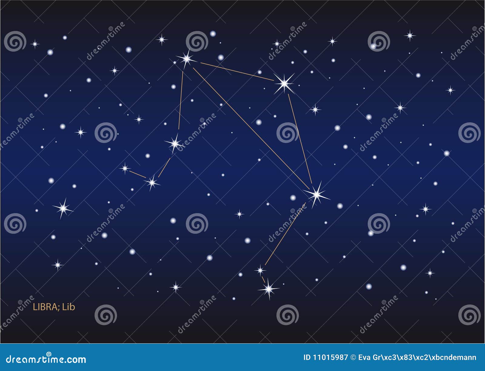 Constelación del libra ilustración del vector. Ilustración de oscuro ...