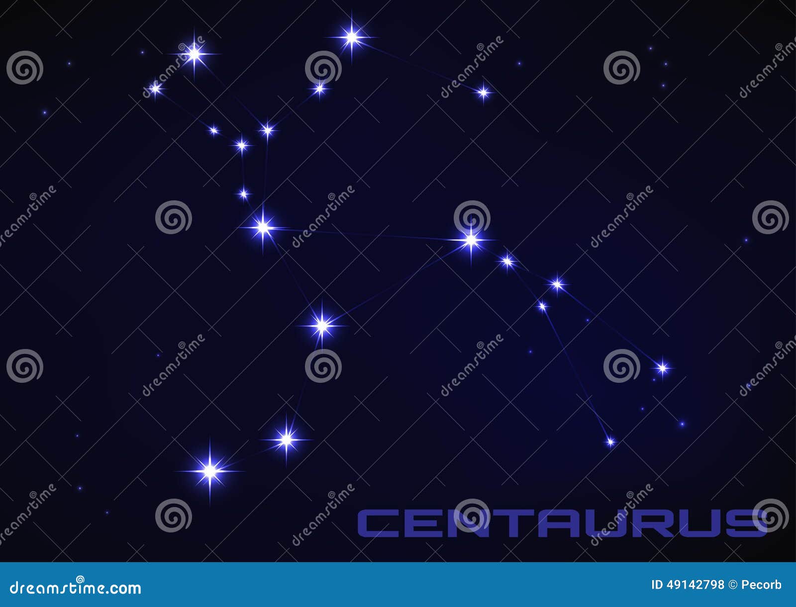 Constelación de Centaurus ilustración del vector. Ilustración de resplandeciente - 49142798
