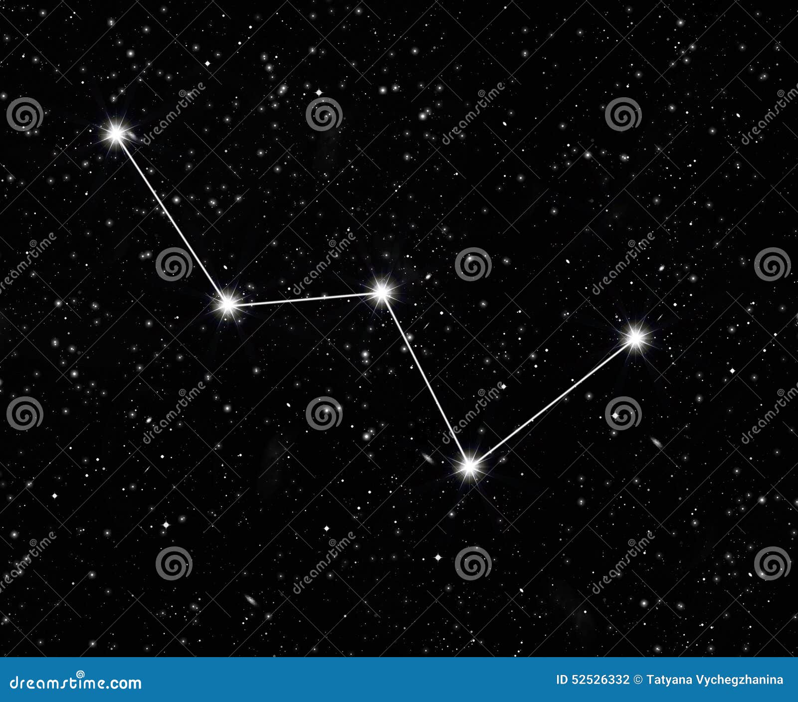 Constellatie Cassiopeia stock illustratie. Illustration of wetenschap ...