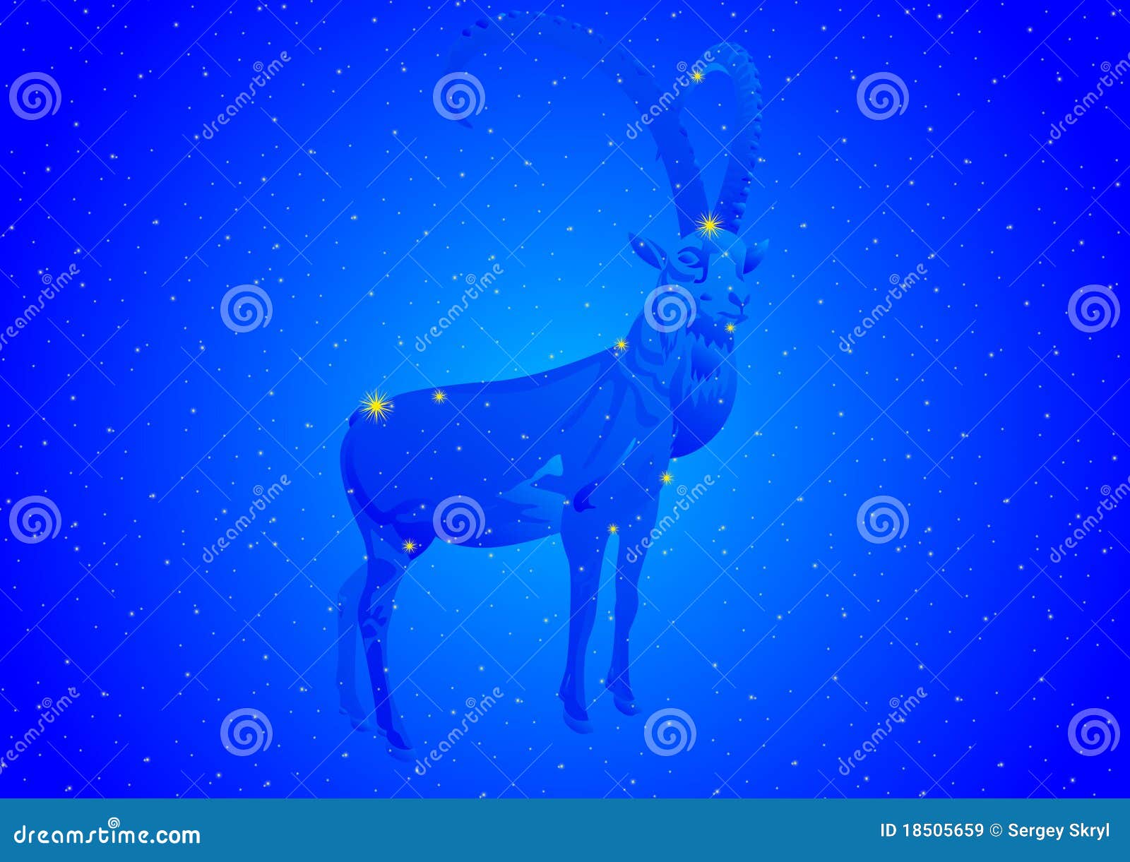 Constellatie Steenbok vector illustratie. Illustration of achtergrond ...