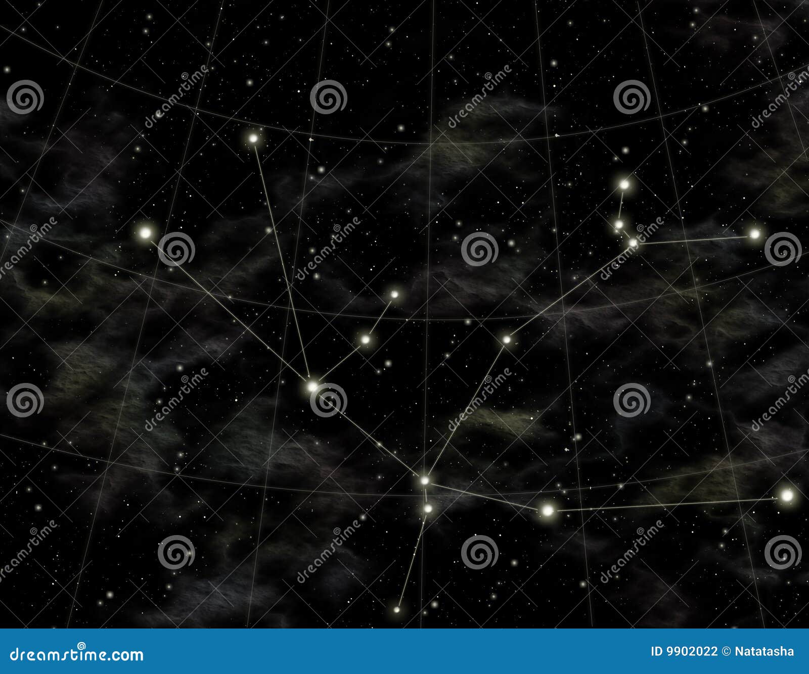 Constellatie van Andromeda stock illustratie. Illustration of ...