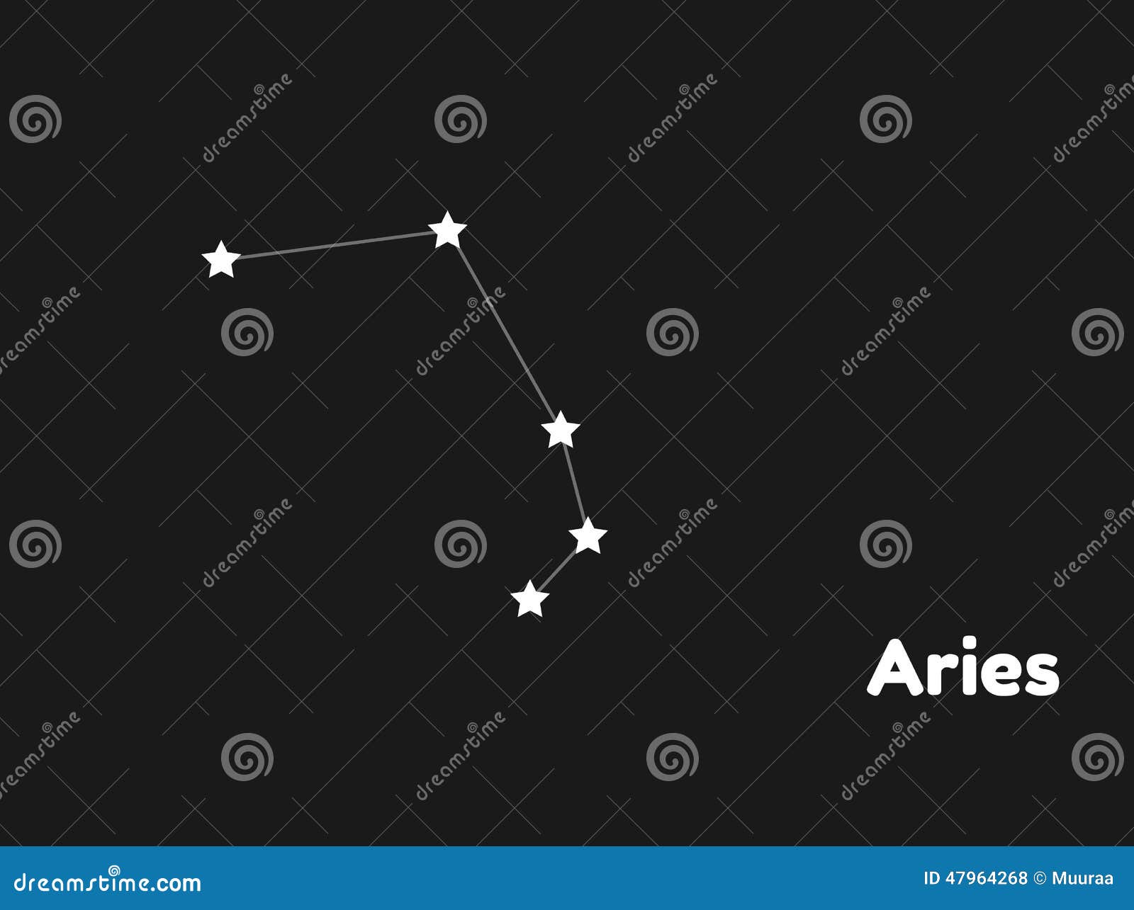 Constellation aries stock vector. Illustration of beautiful - 47964268