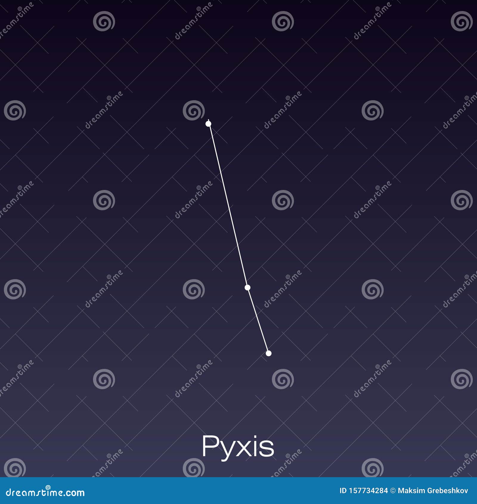 The Constellation Pyxis Cartoon Vector | CartoonDealer.com #120032803