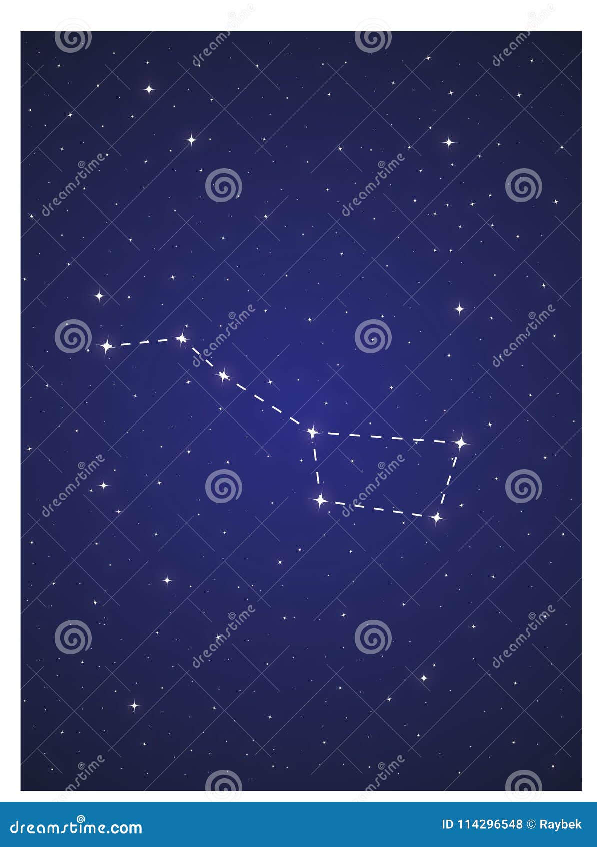 Constellation of Big Dipper Stock Vector - Illustration of astronomy ...
