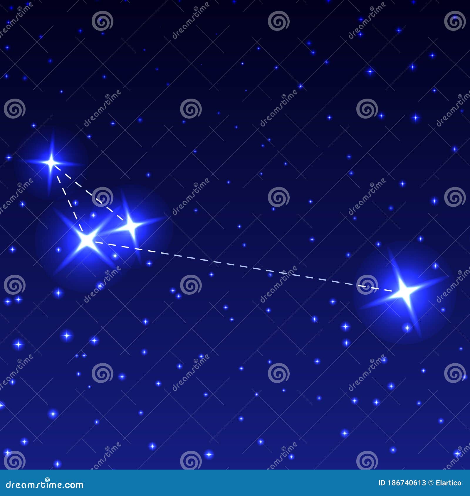 The Constellation of the Bird of Paradise in the Night Starry Sky ...