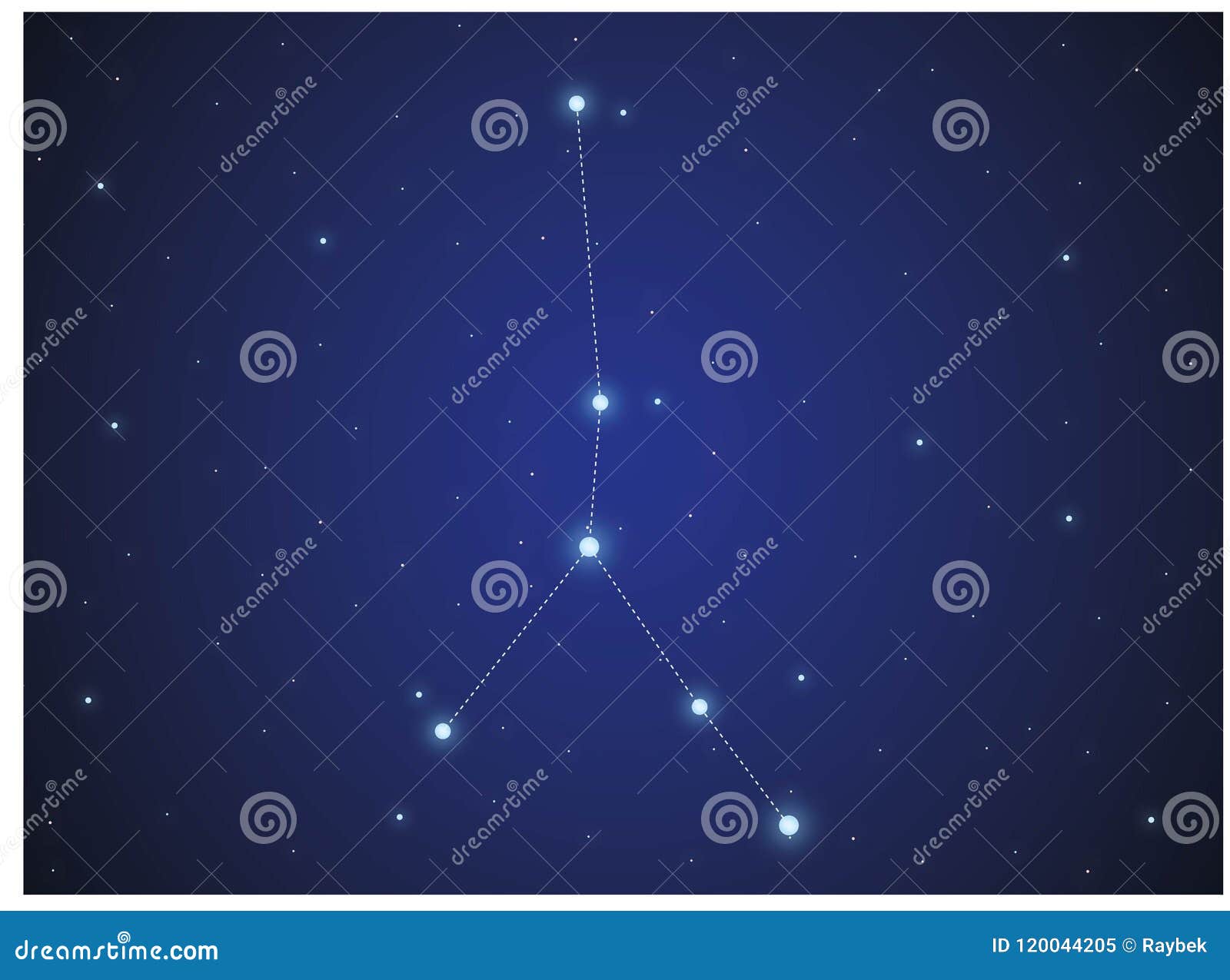 Constellation Cancer stock illustration. Illustration of cosmos - 120044205