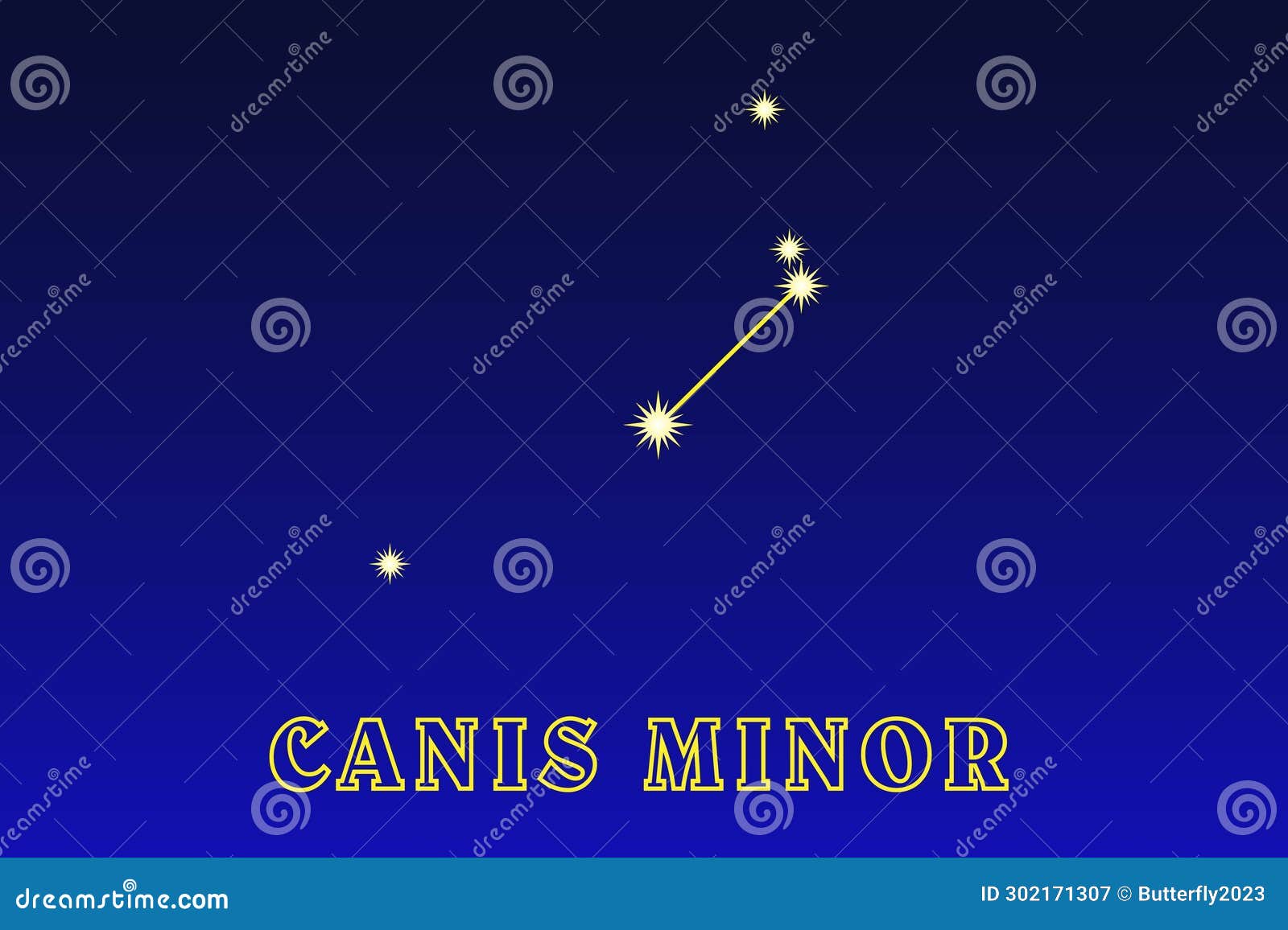 The Constellation Canis Major Vector Illustration | CartoonDealer.com ...