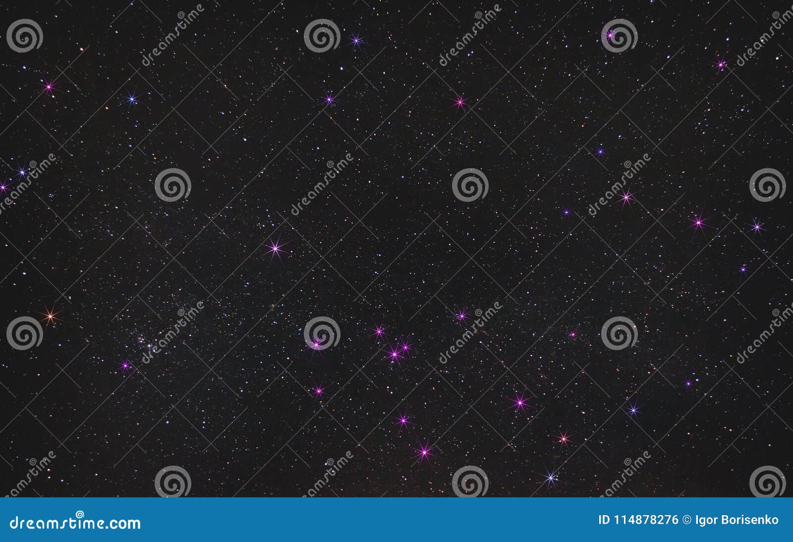 Constellation of Cassiopeia in the Endless Expanse of the Night Sky ...